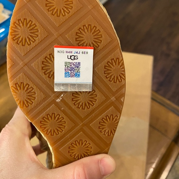 UGG | Shoes | Ugg New In Box Careena Gold Metallic Leather Wedge ...